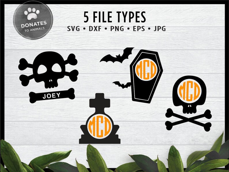 Halloween Monogram SVG Bundle | Skull Monogram Svg | Halloween SVG ...