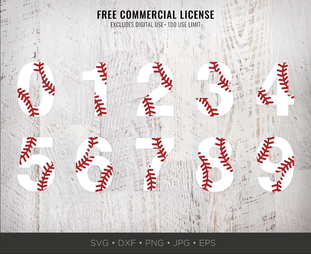 Baseball Numbers SVG Baseball SVG Bundle Softball SVG Bundle - Etsy