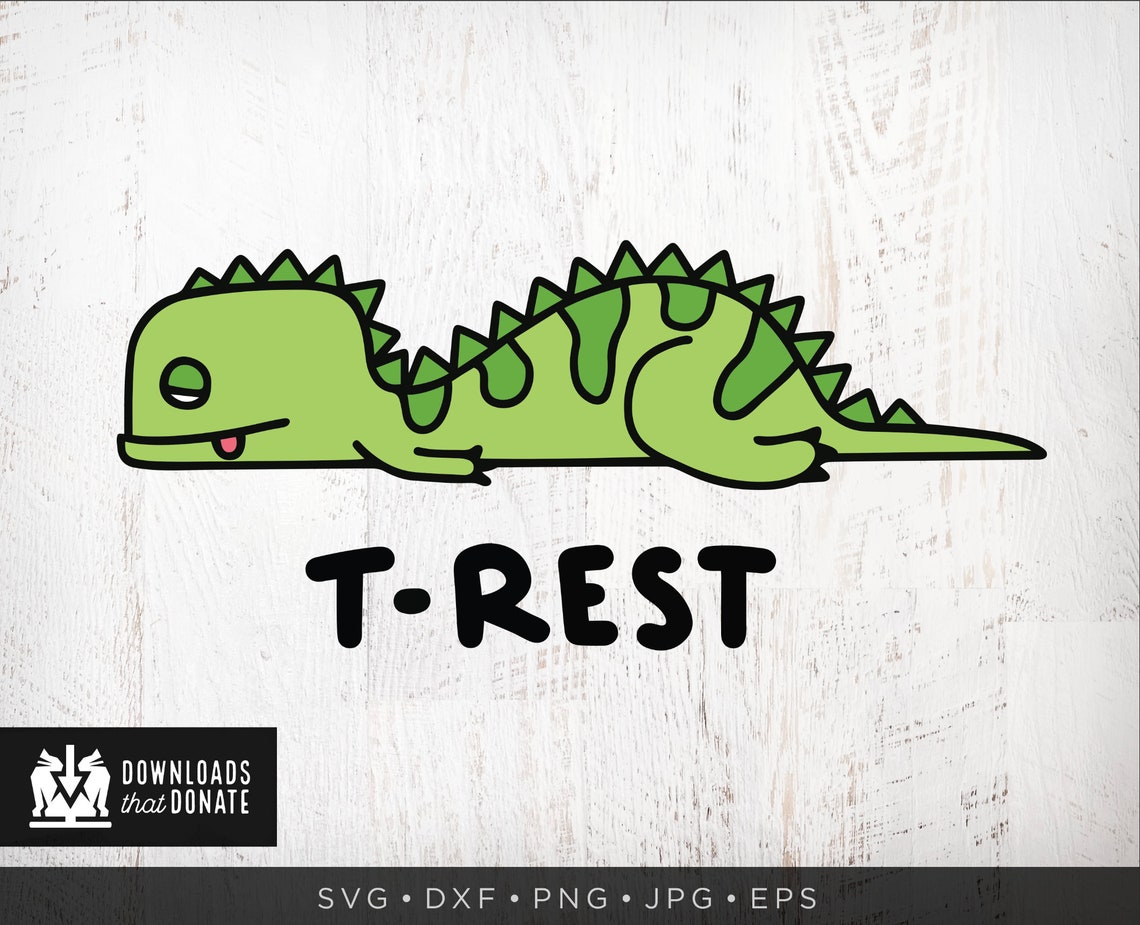 Funny T-rex SVG T-rest | Cute Dinosaur SVG Clipart | Dino Kids SVG ...