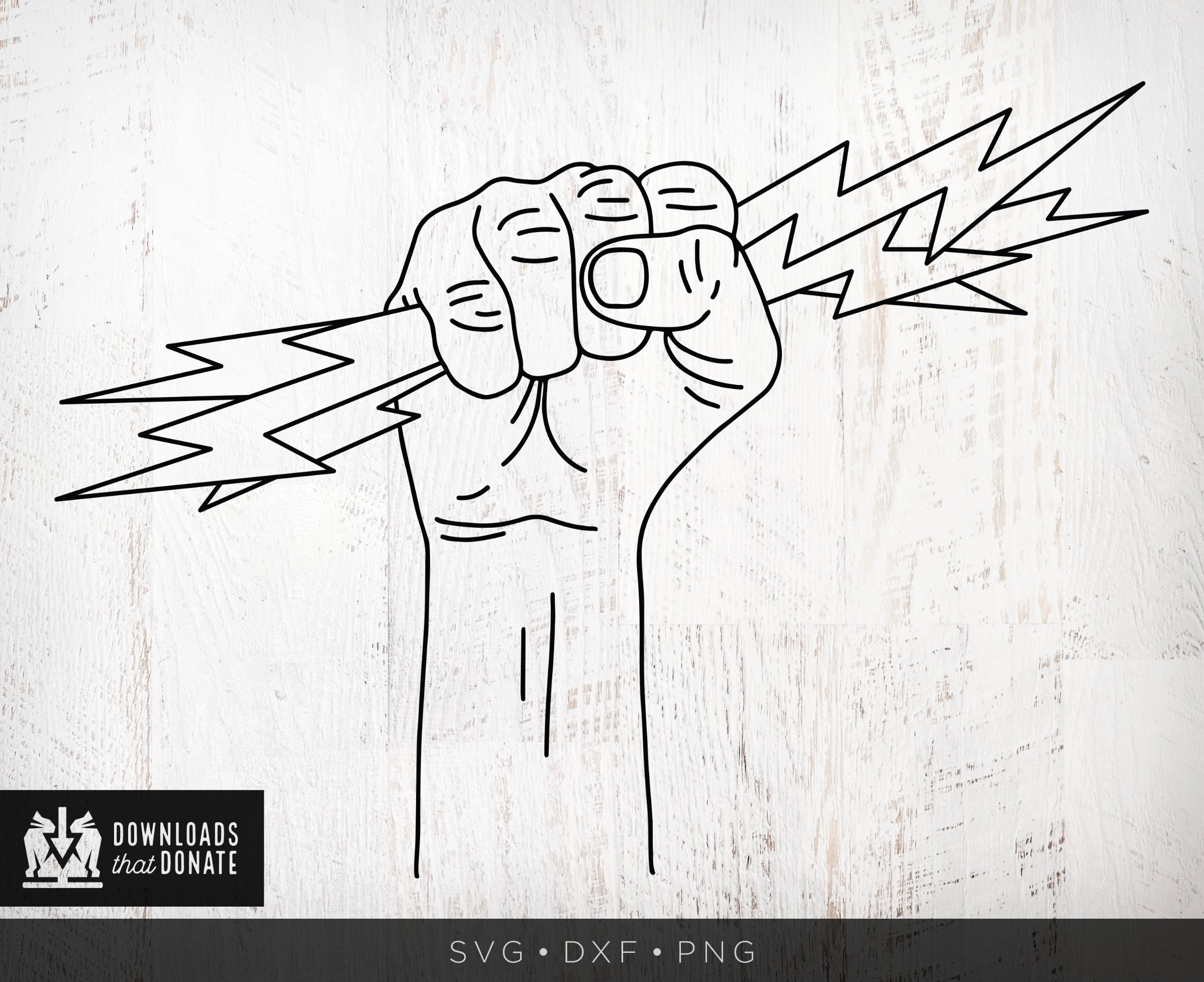 Fist Holding Lightning Bolts SVG | Superhero Svg | Fist Outline Svg ...