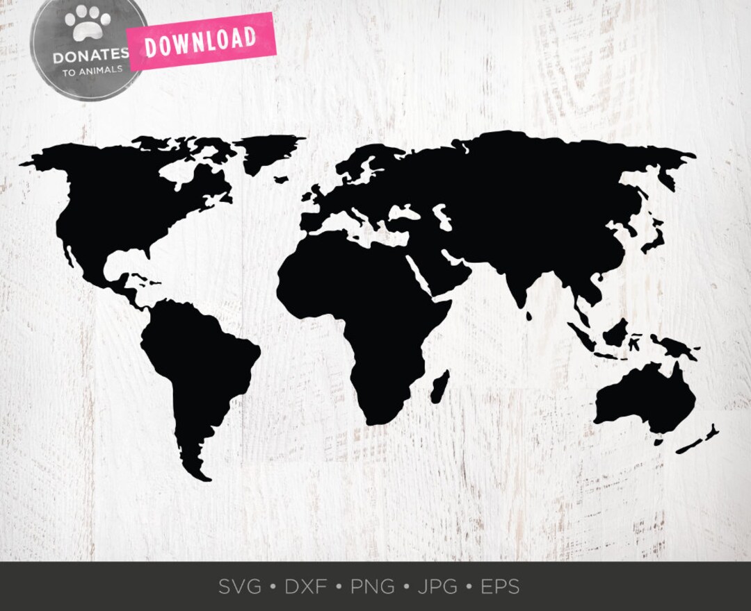 World Map SVG | World SVG | Travel SVG World Map Clipart Png Cricut Svg ...