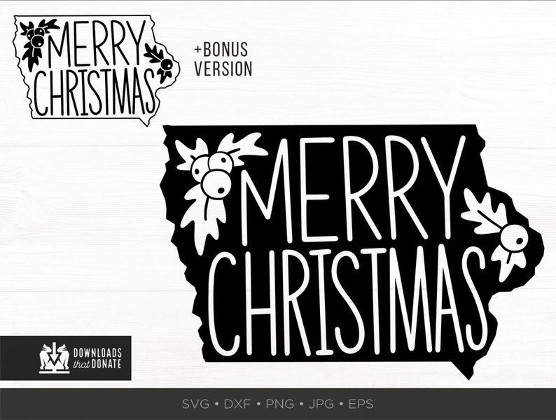 Iowa Christmas SVG | IA Christmas Iowa Svg | Iowa State Christmas Svg ...