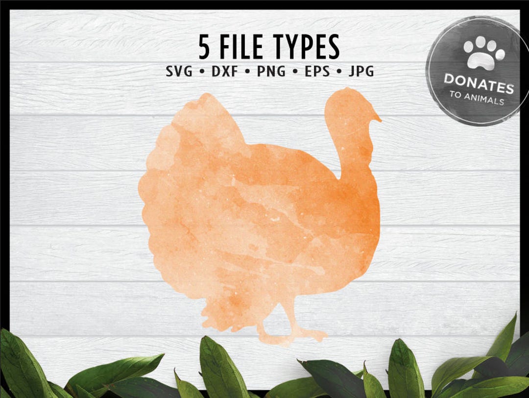 Watercolor Thanksgiving Clipart Turkey SVG Watercolor - Etsy