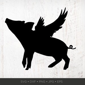 Flying Pig SVG | Farm Svg Kitchen Svg Hog Clipart Rooster SVG Files Pig ...