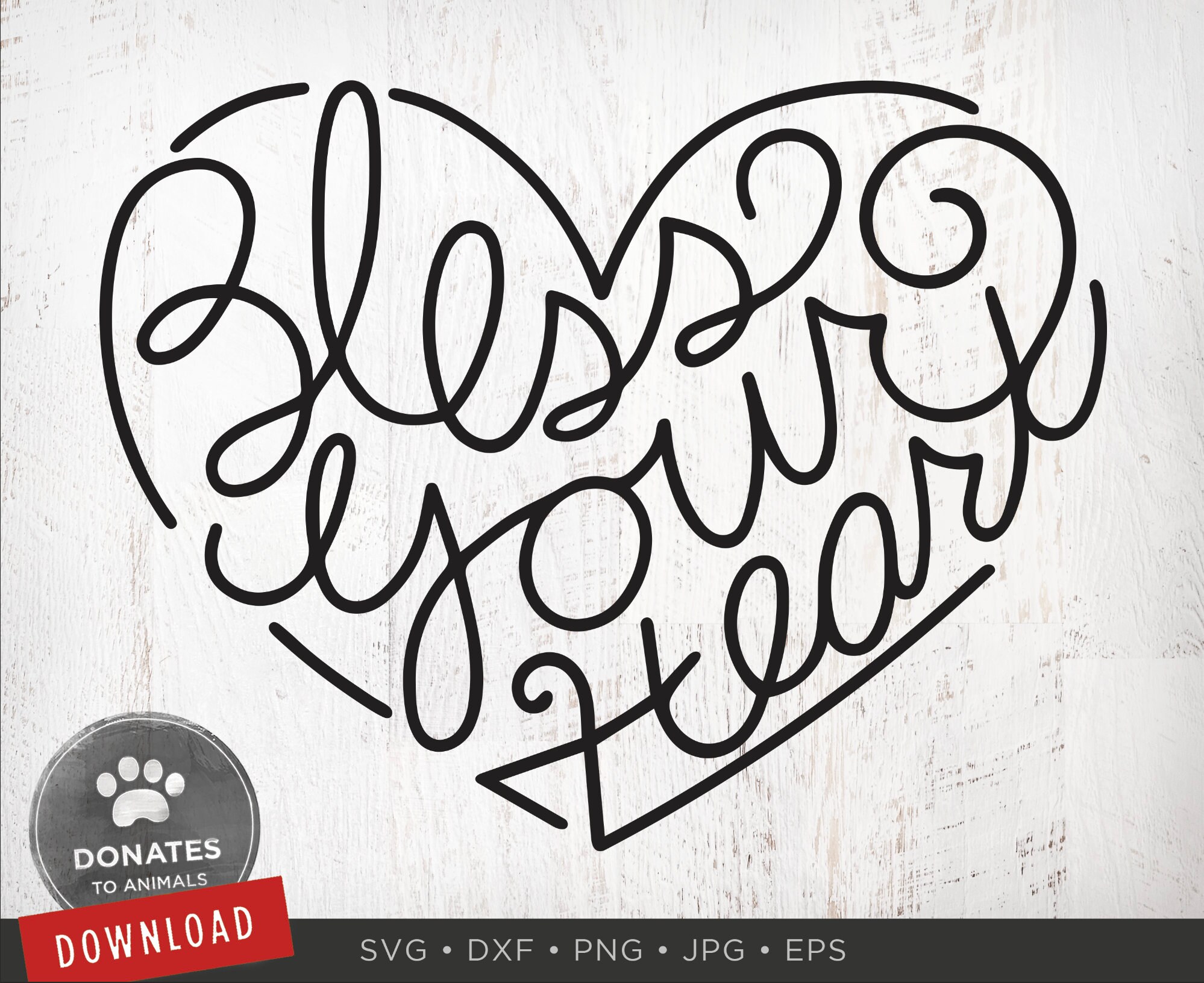 Bless Your Heart SVG Valentine Clipart Valentine SVG Heart | Etsy