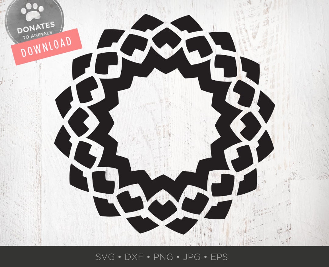 Mandala Monogram Frame SVG | Abstract Flower Monogram Frame SVG Files ...