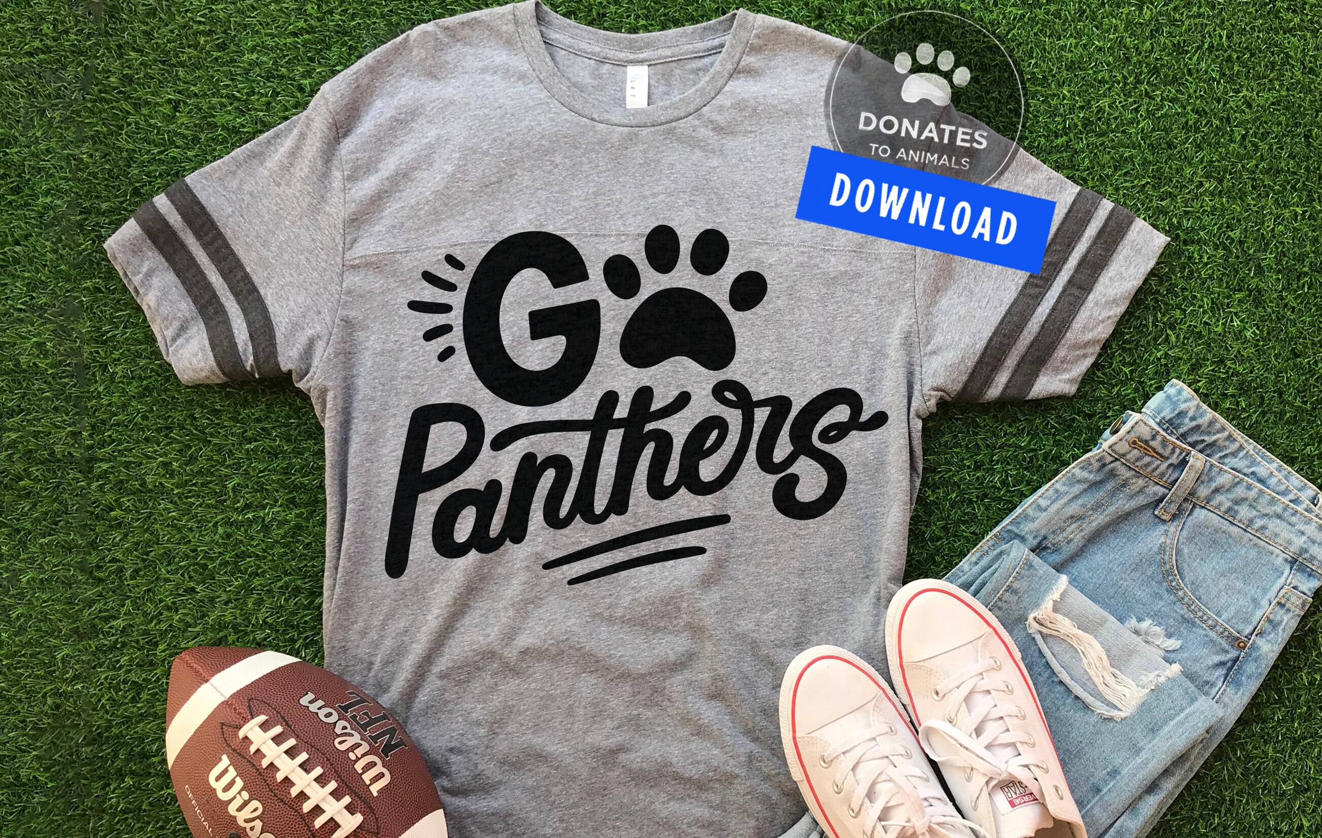 Go Panthers SVG School Sports Team SVG Football Mom SVG | Etsy