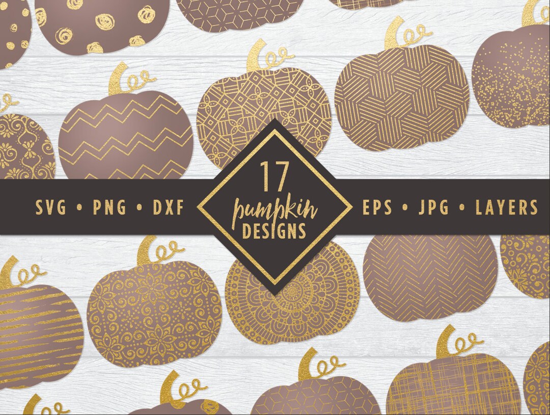 17 Pattern Pumpkin SVG Bundle Decorative Pumpkin SVG Bundle | Floral ...
