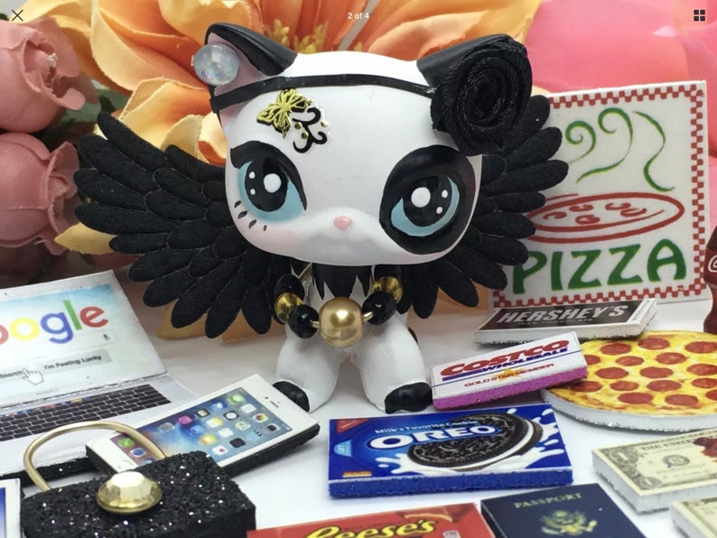 Littlest Pet Shop Custom Black Wings & Accessories Lps PET NOT - Etsy