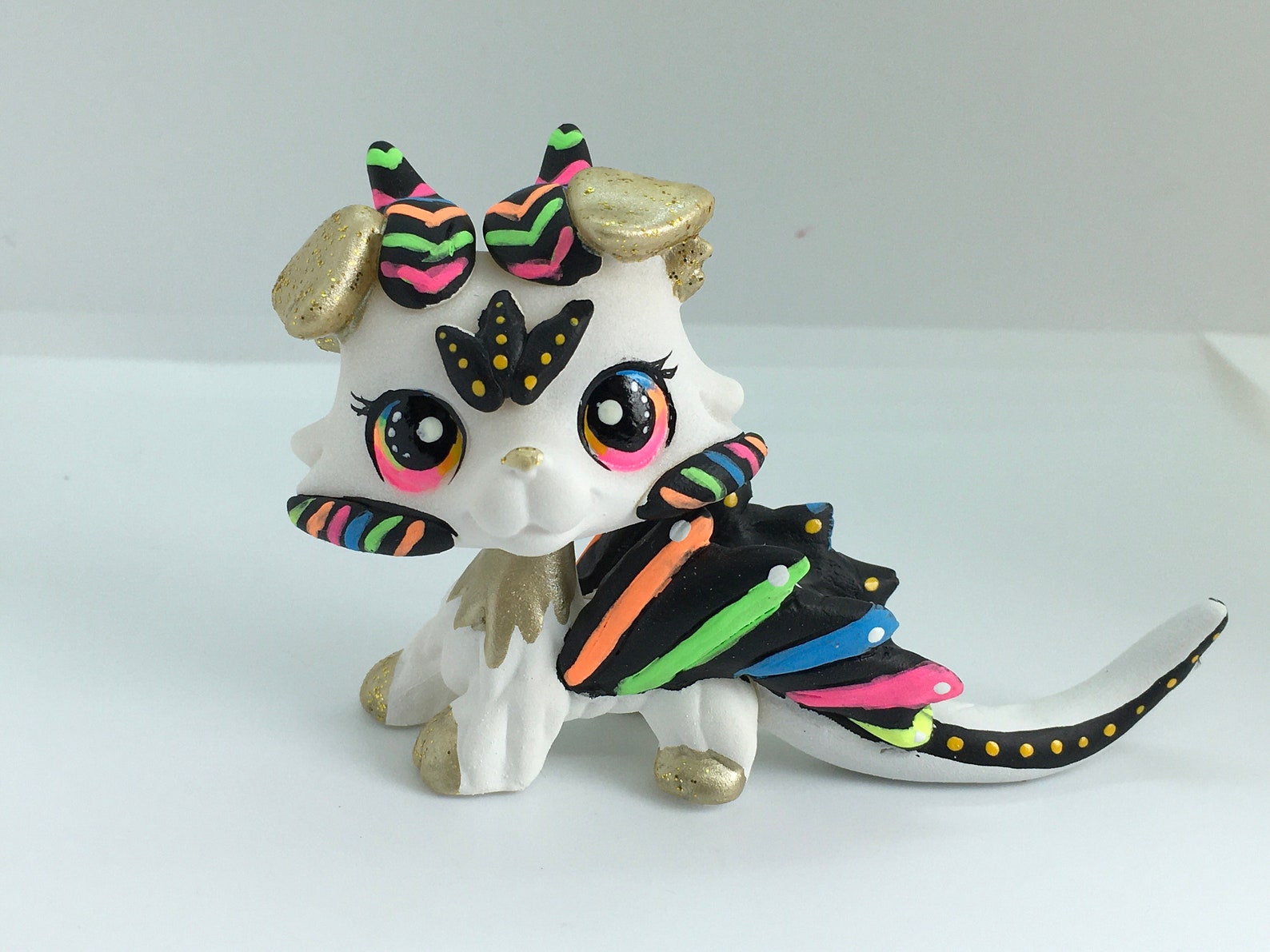 Littlest Pet Shop Cute Colorful Dragon Collie Inspired by - Etsy