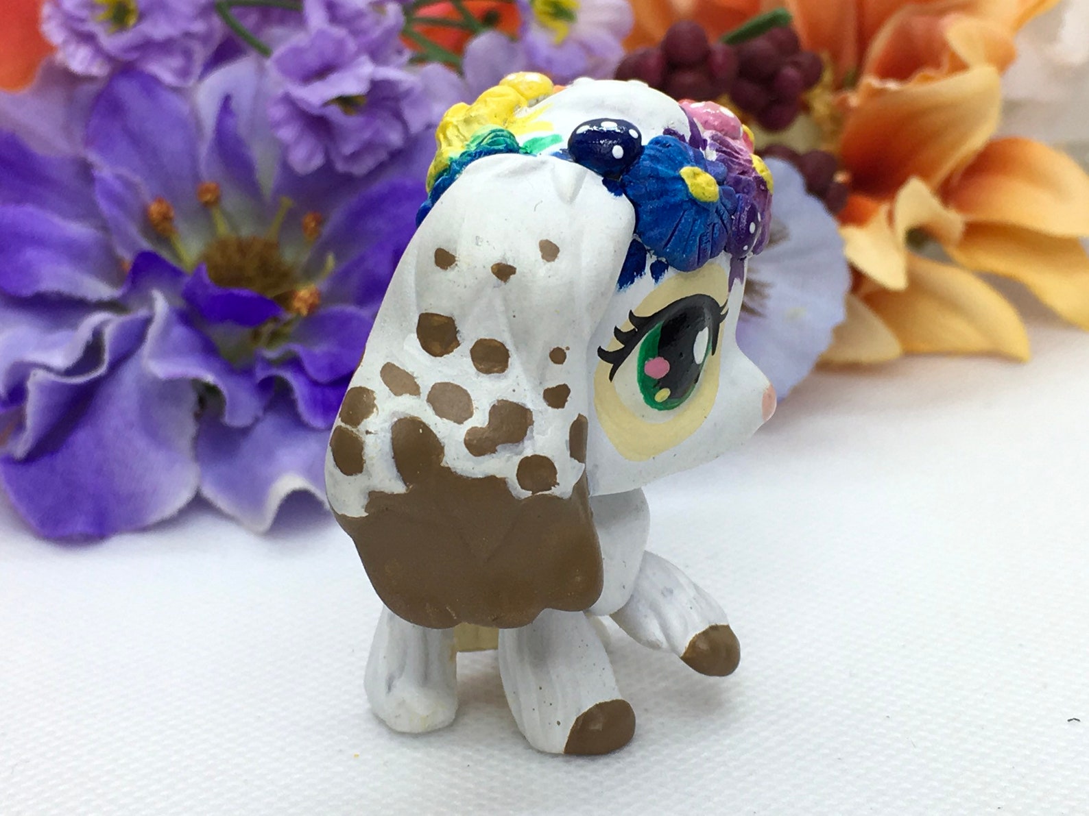Littlest Pet Shop Cute Cocker Spaniel DOG With Flowers Hand - Etsy
