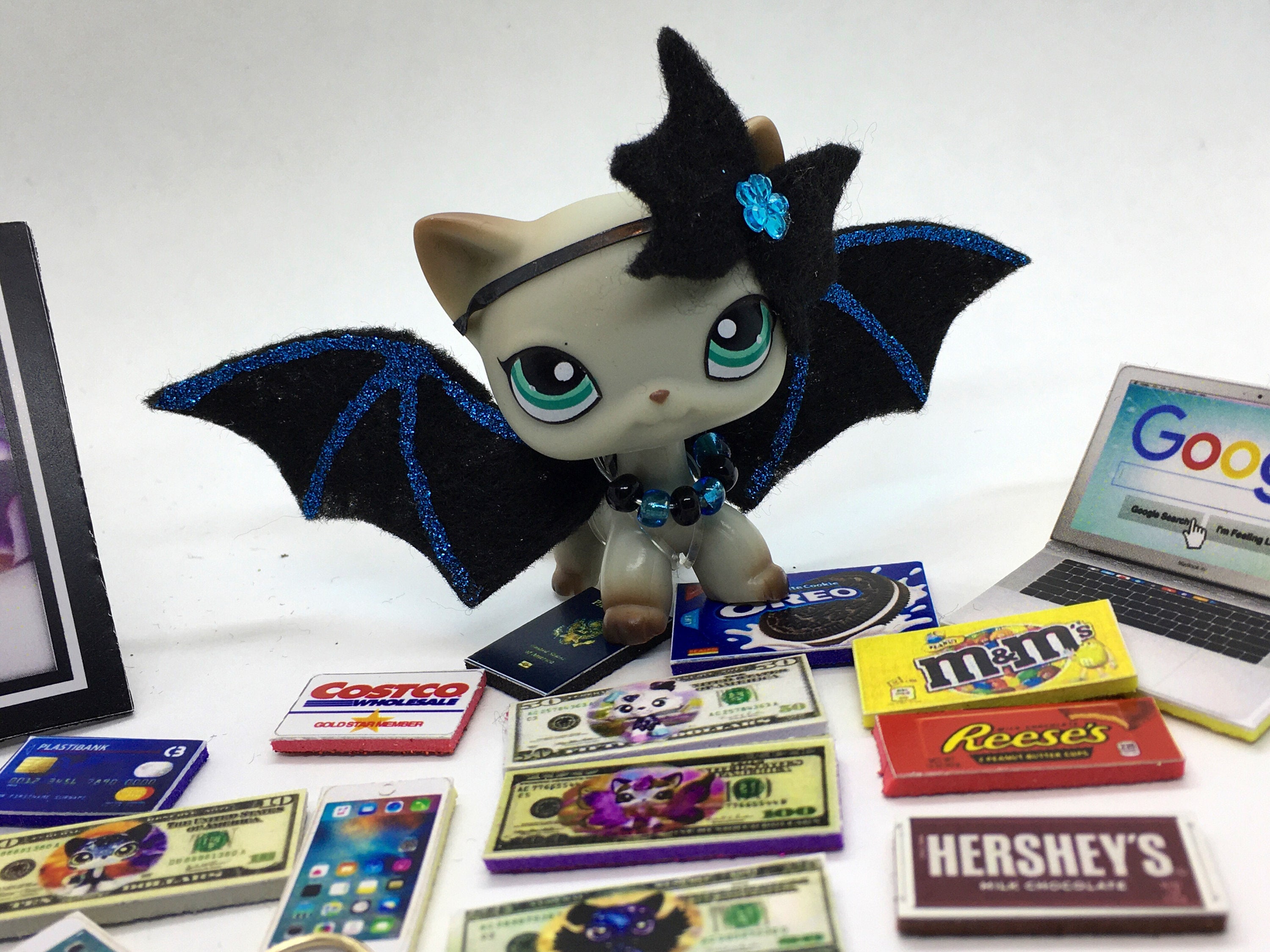 Littlest pet shop custom bat wings & accessories lps PET NOT | Etsy