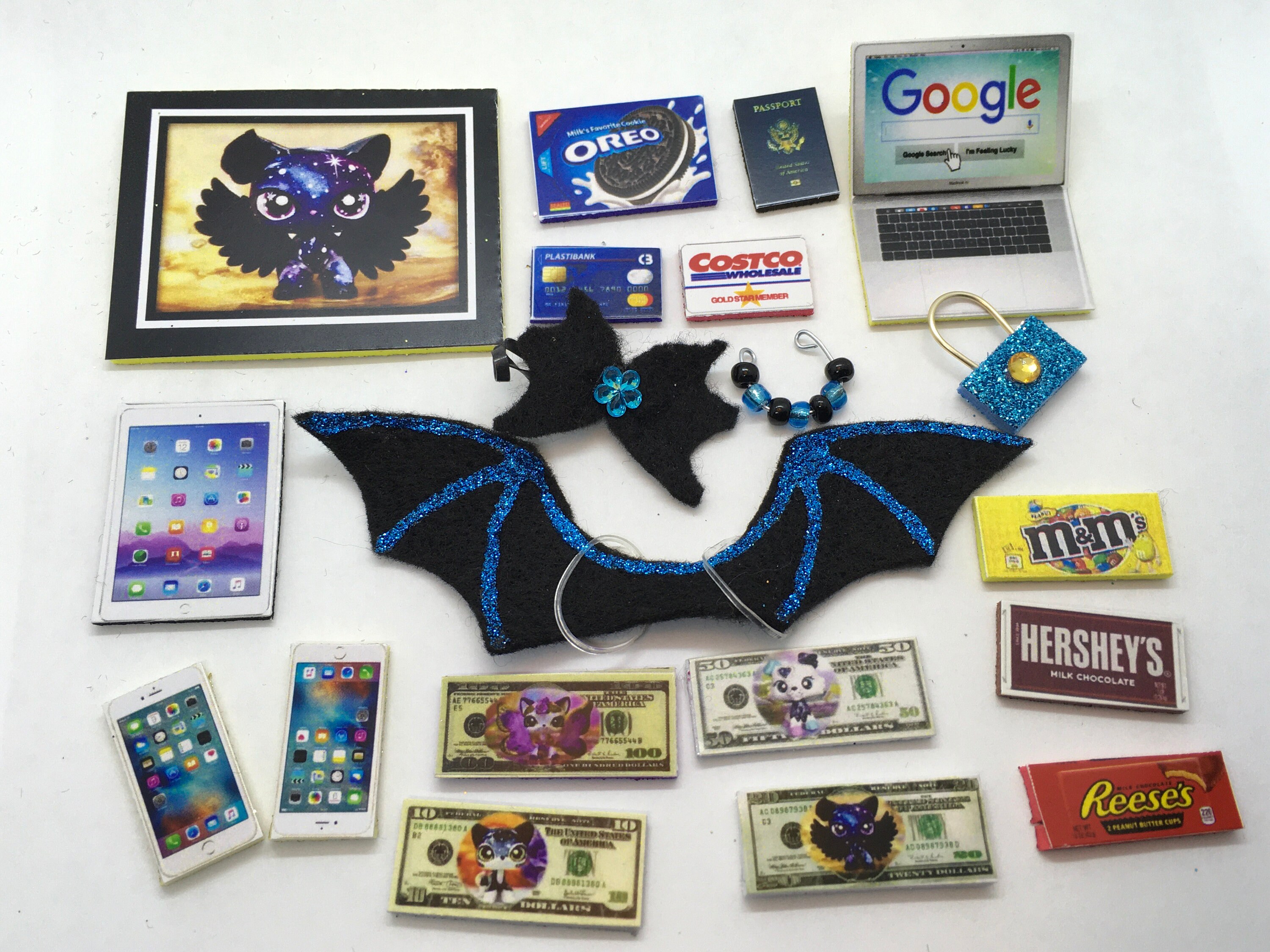 Littlest pet shop custom bat wings & accessories lps PET NOT | Etsy