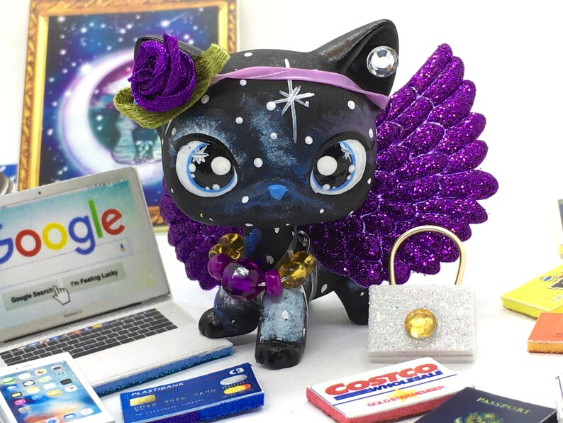 Littlest Pet Shop Custom Purple Wings & Galaxy Accessories Lps - Etsy