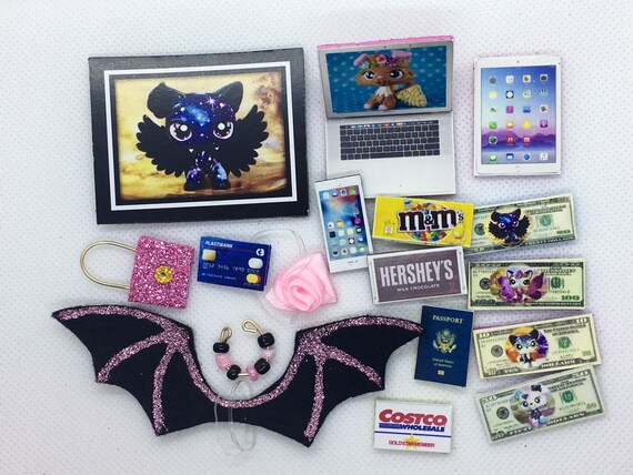 Littlest pet shop custom bat wings & accessories lps PET NOT | Etsy