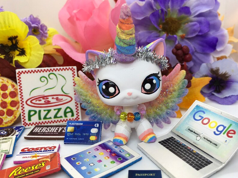 Littlest Pet Shop Custom Rainbow Wings & Accessories Lps PET - Etsy