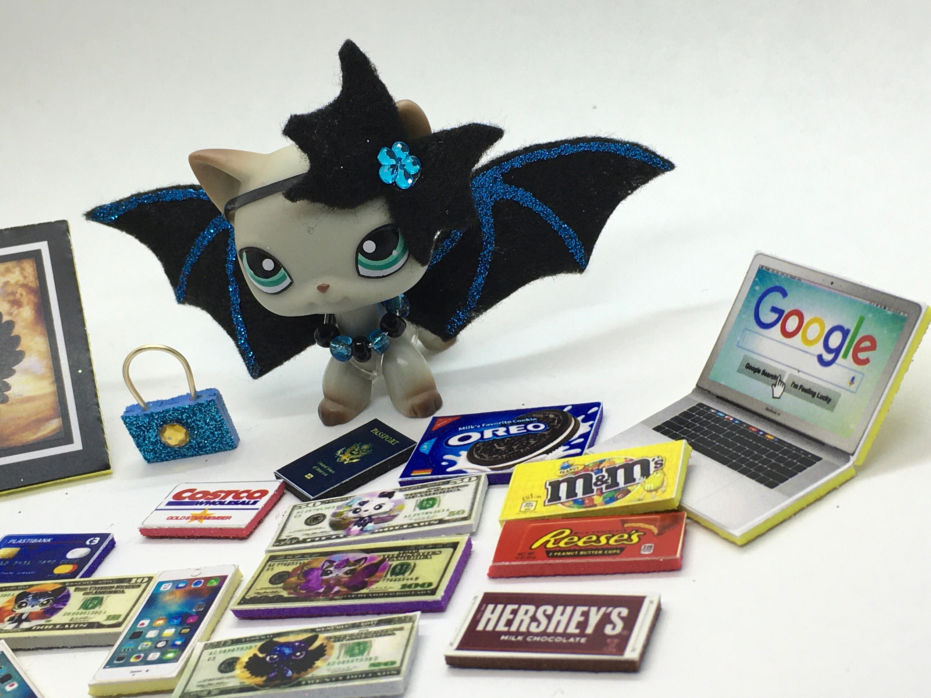 Littlest pet shop custom bat wings & accessories lps PET NOT | Etsy