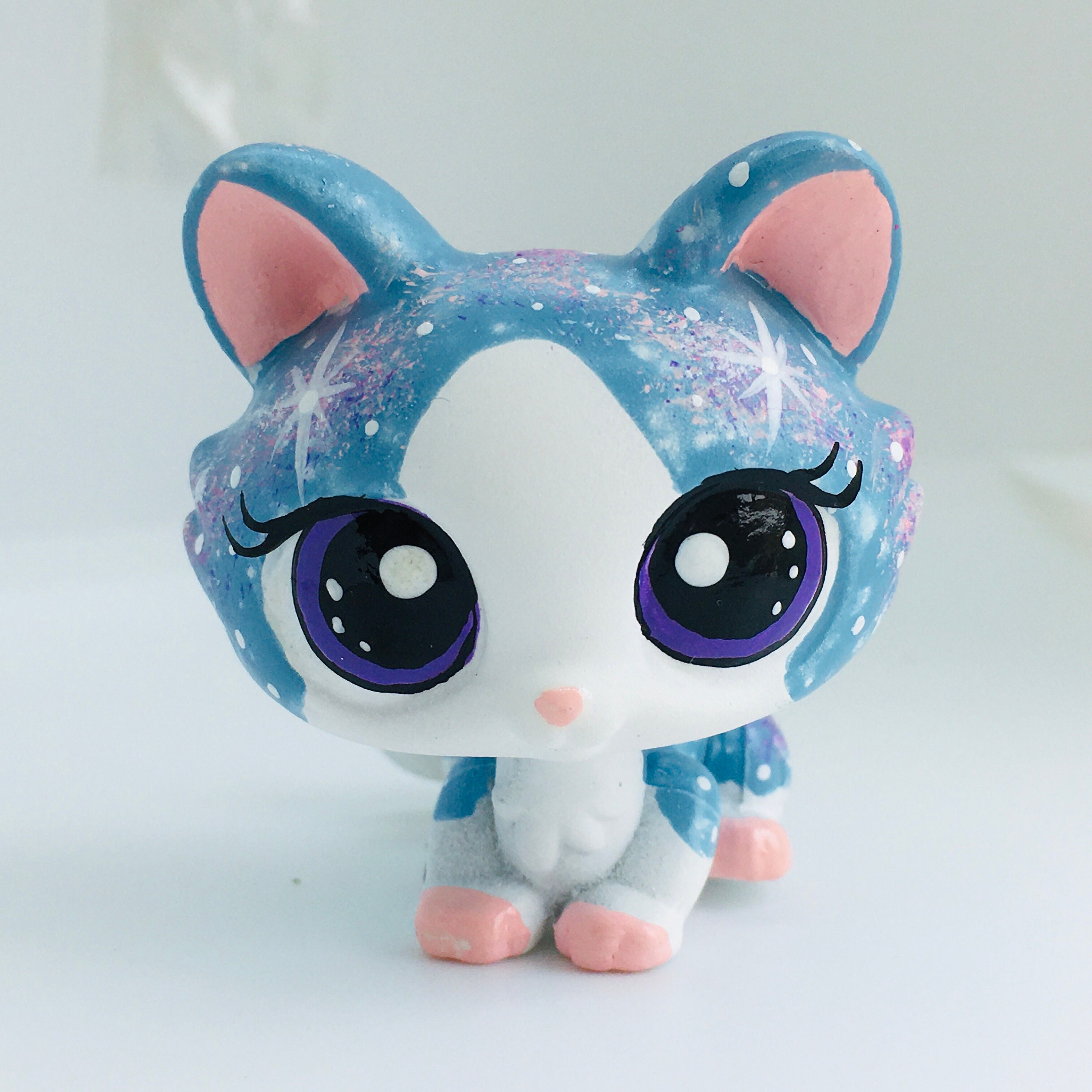 Littlest Pet Shop Cute LPS Crouching KITTY Cat Galaxy Ooak | Etsy