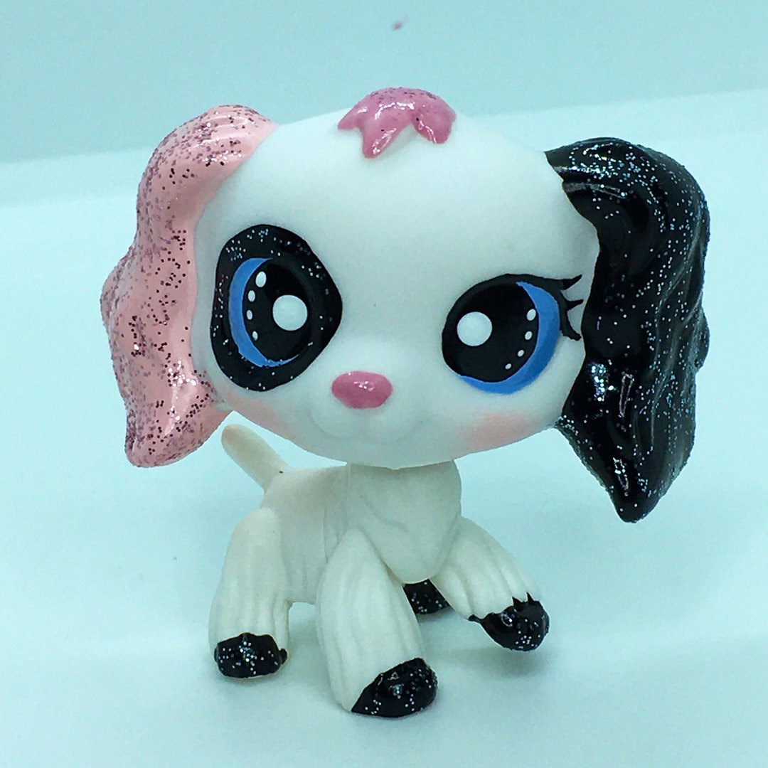 Littlest Pet Shop Cute, Cocker Spaniel DOG, Hand Painted, Ooak Custom ...