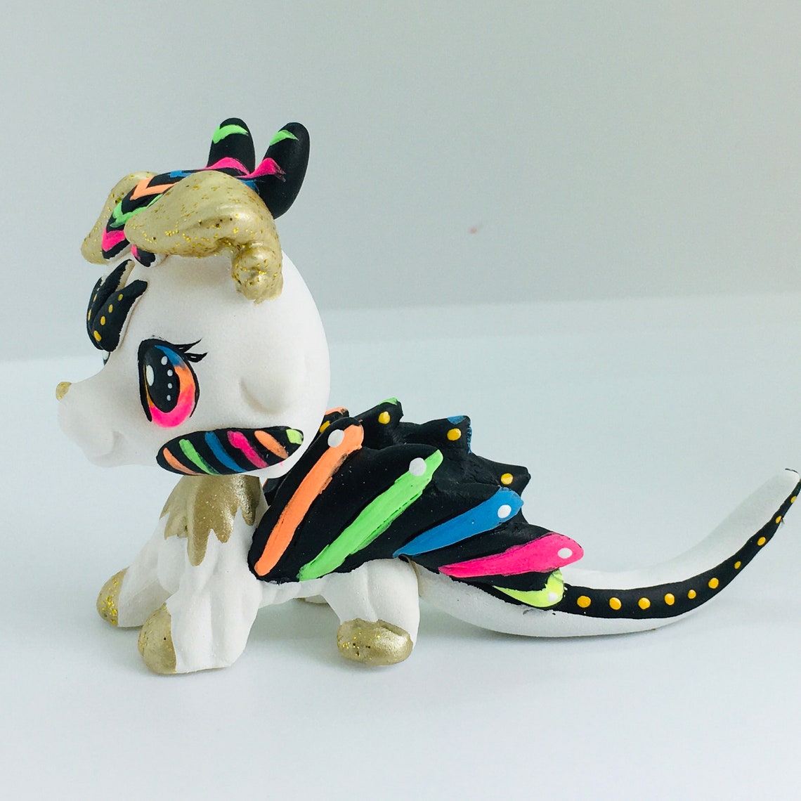 Littlest Pet Shop Cute Colorful Dragon Collie Inspired by - Etsy