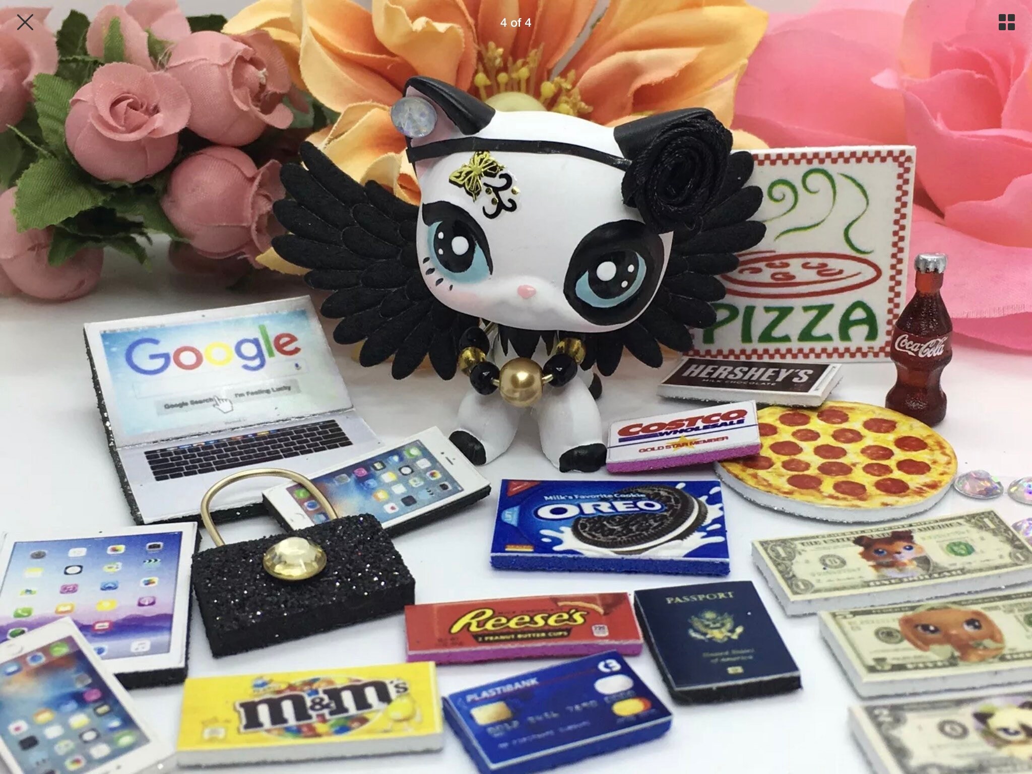 Littlest Pet Shop Custom Black Wings & Accessories Lps PET NOT | Etsy