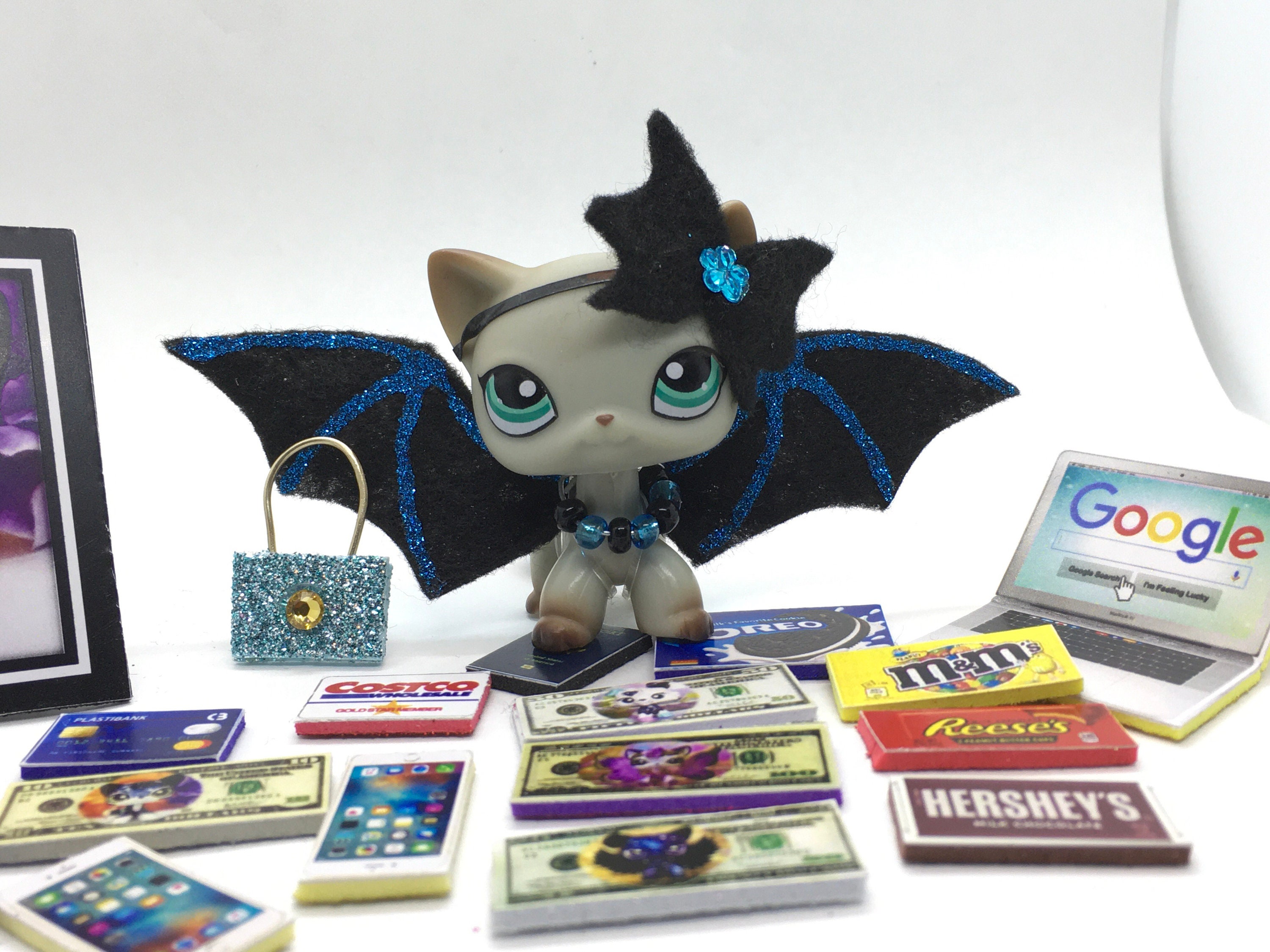 Littlest pet shop custom bat wings & accessories lps PET NOT | Etsy