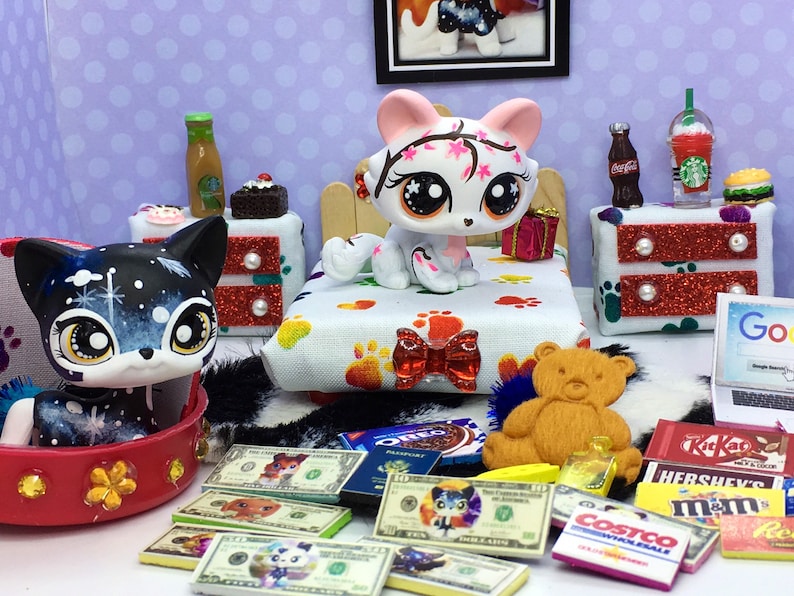 Littlest Pet Shop Custom Furniture Bed & Accessories Lps PET - Etsy