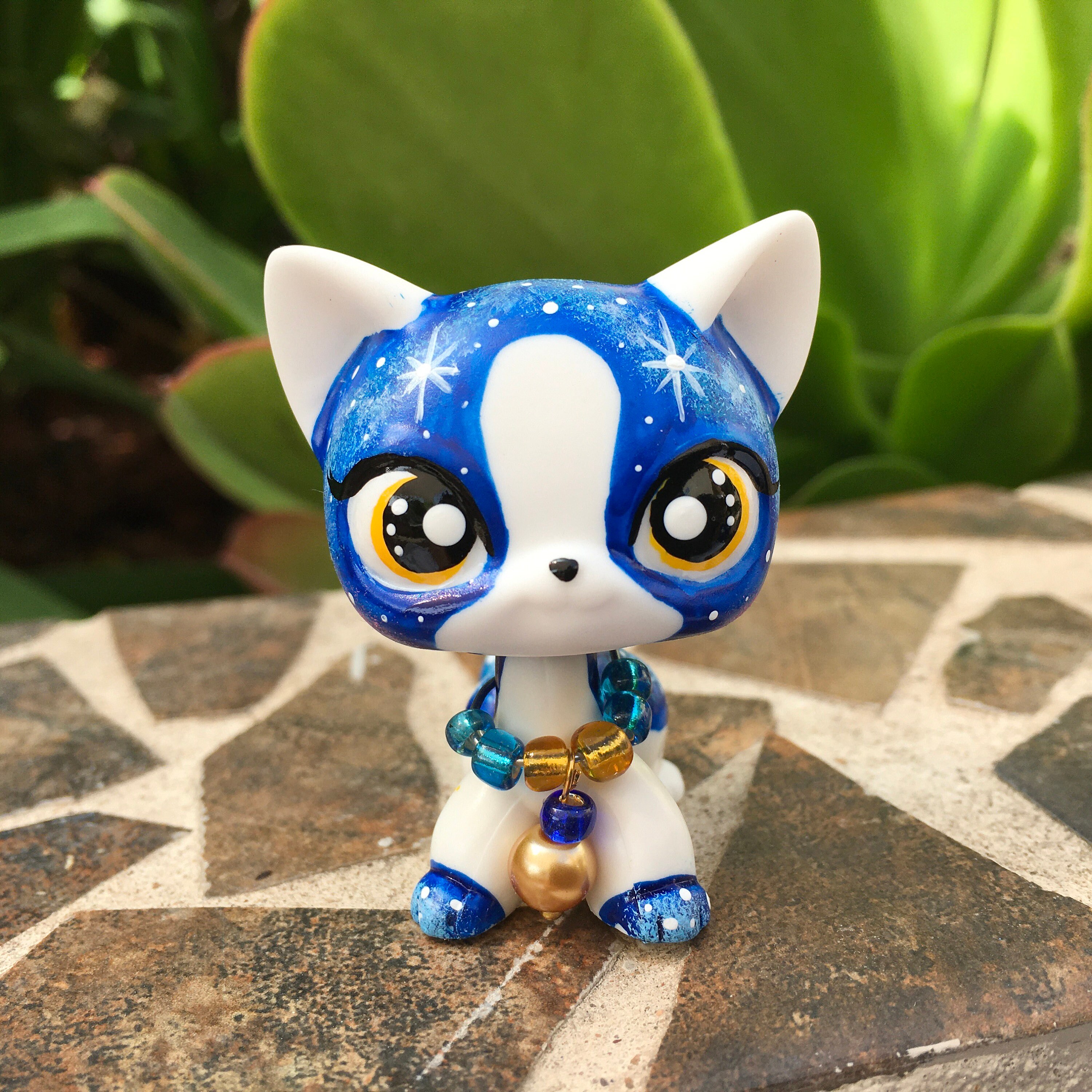 Littlest Pet Shop Cute Blue Galaxy Short Hair KITTY Cat Ooak | Etsy