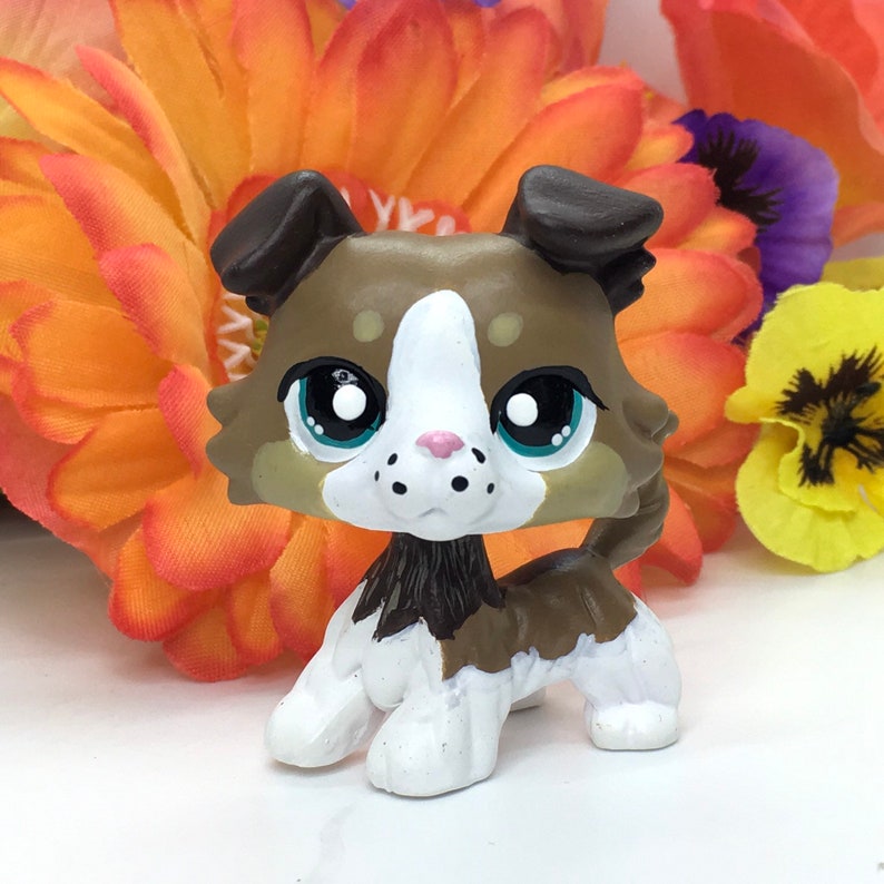 Littlest Pet Shop Cute Charming COLLIE DOG Ooak Custom With - Etsy