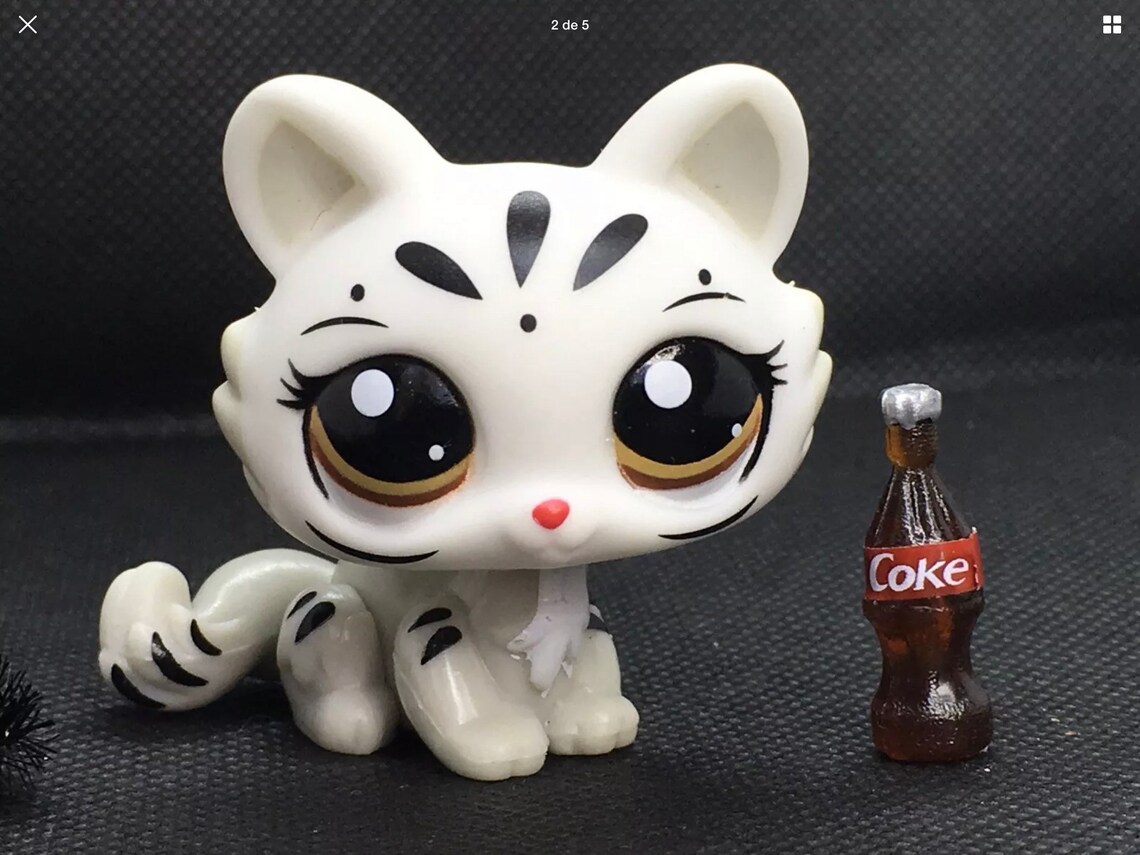 Littlest Pet Shop Cute kitty LPS crouching Tiger Cat 3585 | Etsy