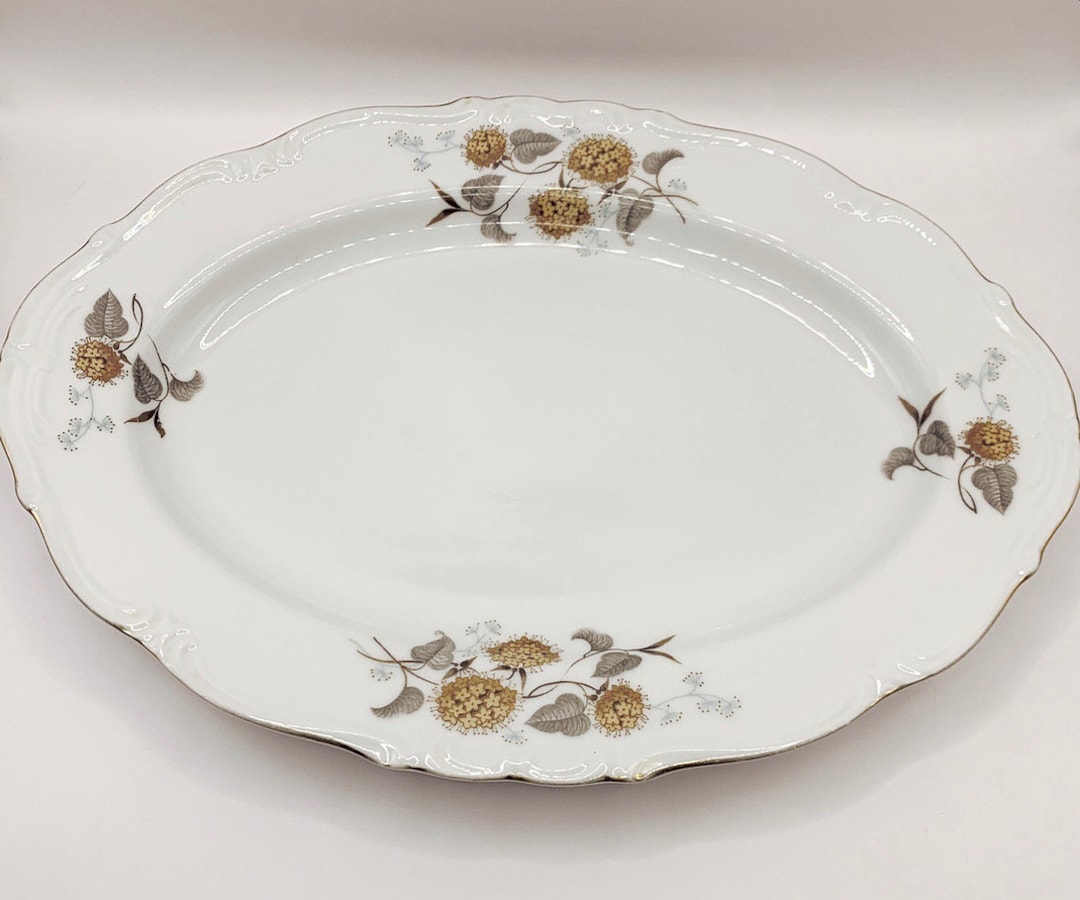 Vintage NTC Occupied Japan Porcelain| 1940’s Gold Trim Oval Serving ...