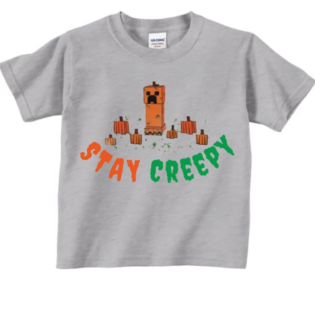 Stay Creepy Halloween Minecraft Gamer Gifts, Pumpkin Snow Golem ...