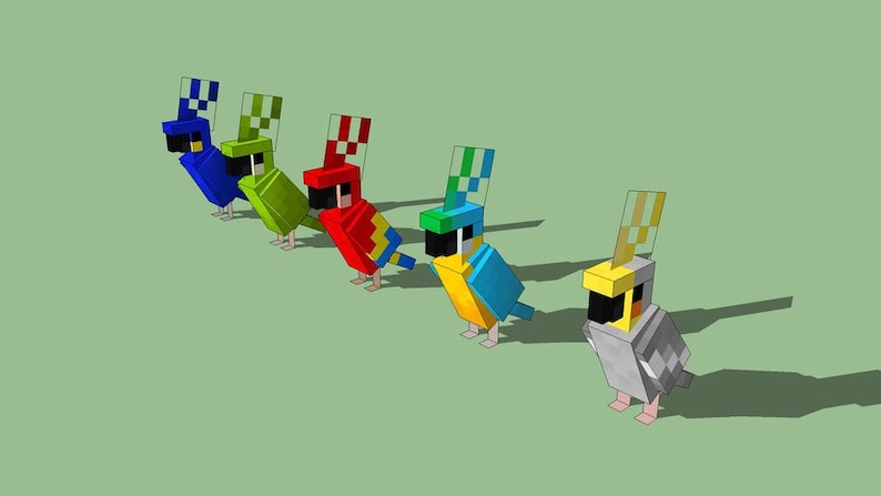 Handmade Wooden Minecraft Parrot Etsy handmade-wooden-minecraft-parrot-etsy