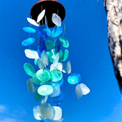 Capiz Shell Wind Chime Ocean Nautical Decor. Natural Ocean | Etsy