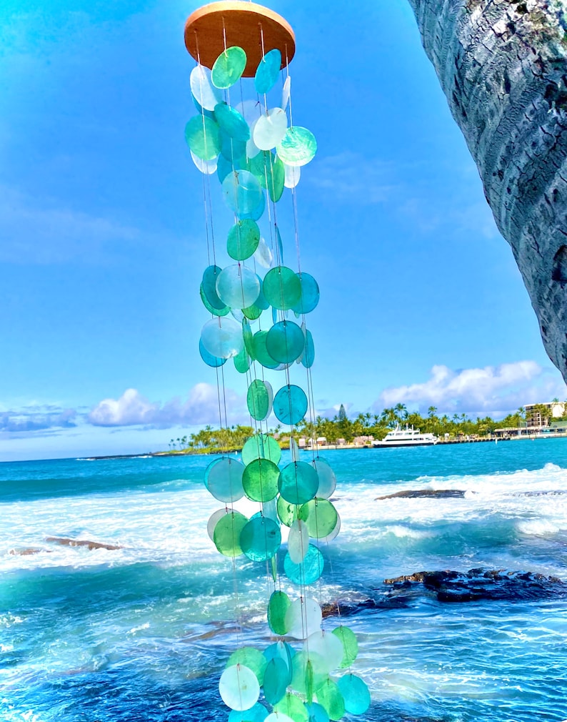 Capiz Shell Wind Chime Ocean Nautical Decor. Natural Ocean | Etsy