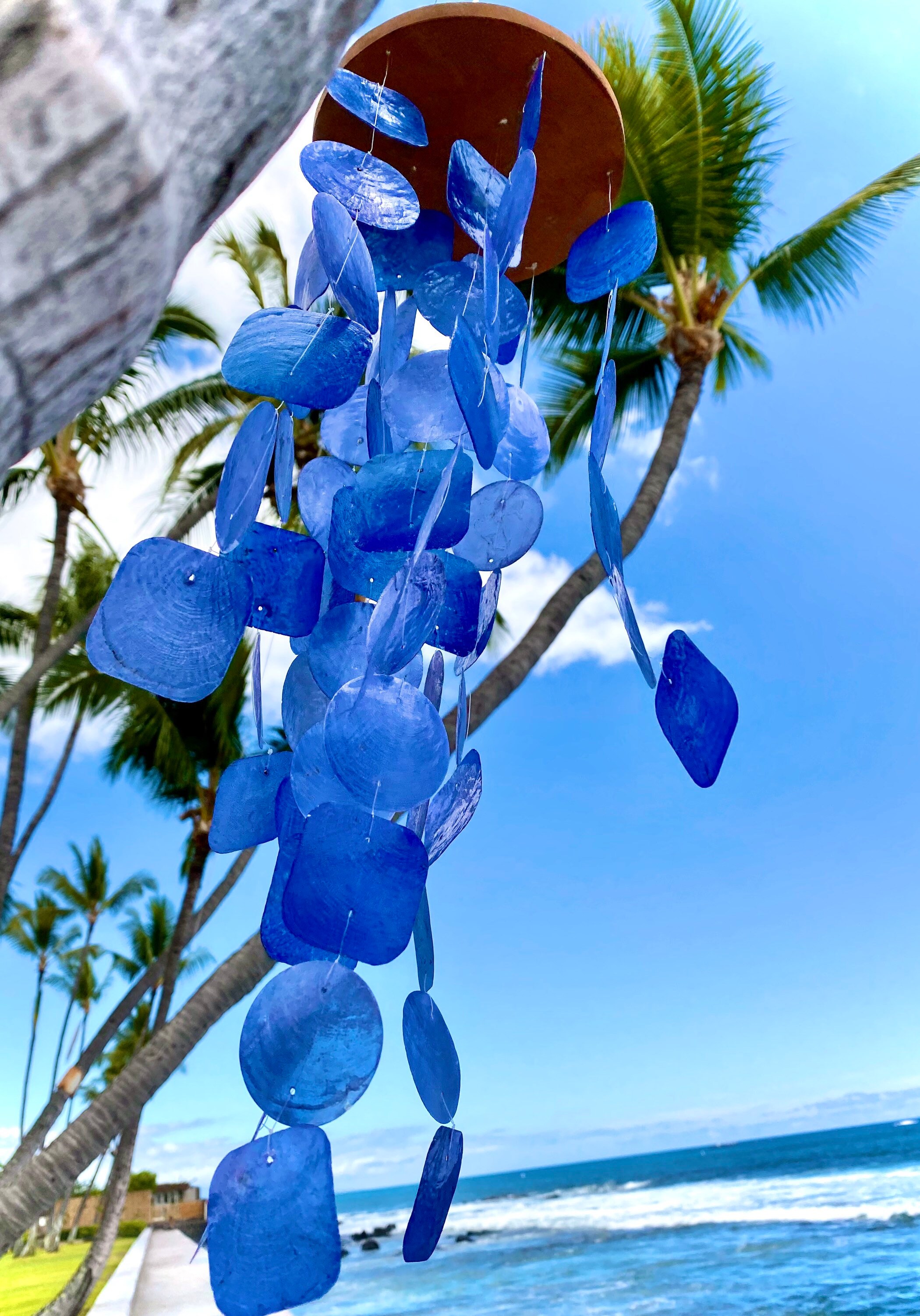 NEW Capiz Shell Wind Chime Ocean Nautical Decor. Deep Ocean | Etsy