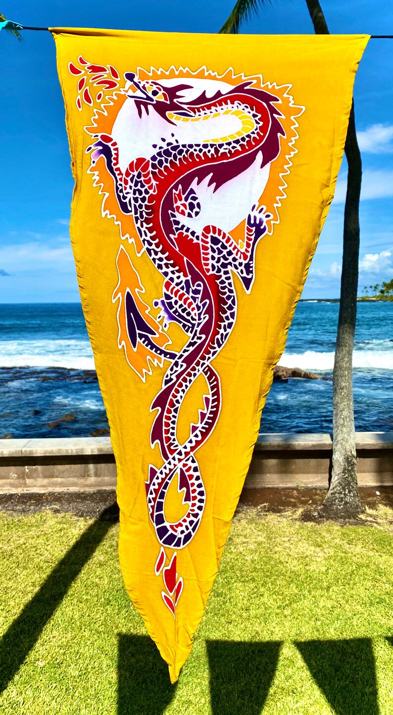 Dragon Prayer Flag Spirit of the Elements Designed & Created | Etsy