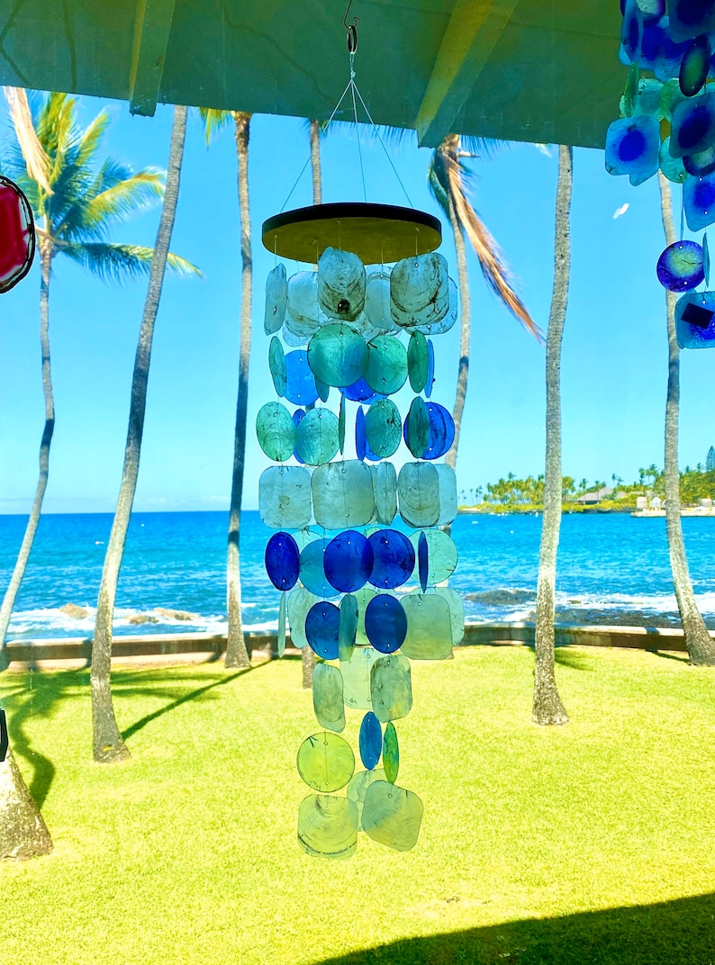 Capiz Shell Wind Chimes Ocean Nautical Decor. Sound of - Etsy
