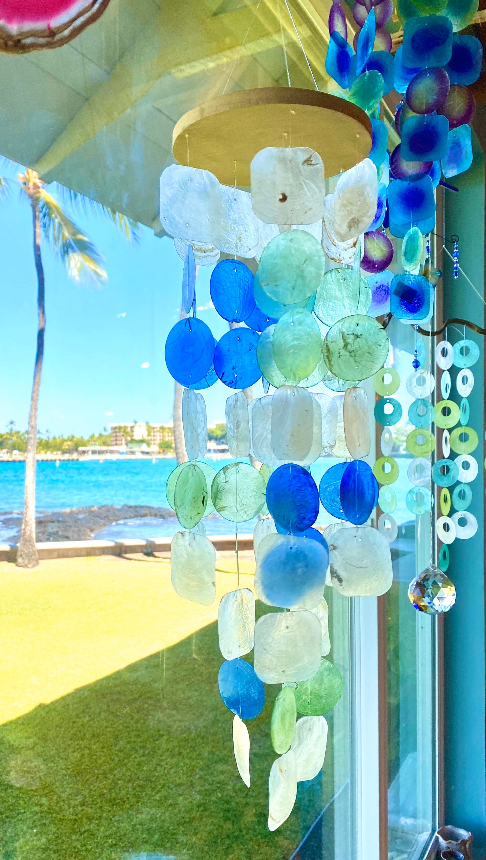 Capiz Shell Wind Chimes Ocean Nautical Decor. Sound of Tropical Island ...