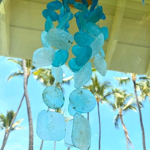 Capiz Shell Wind Chime Ocean Nautical Decor. Waterfall Color. - Etsy