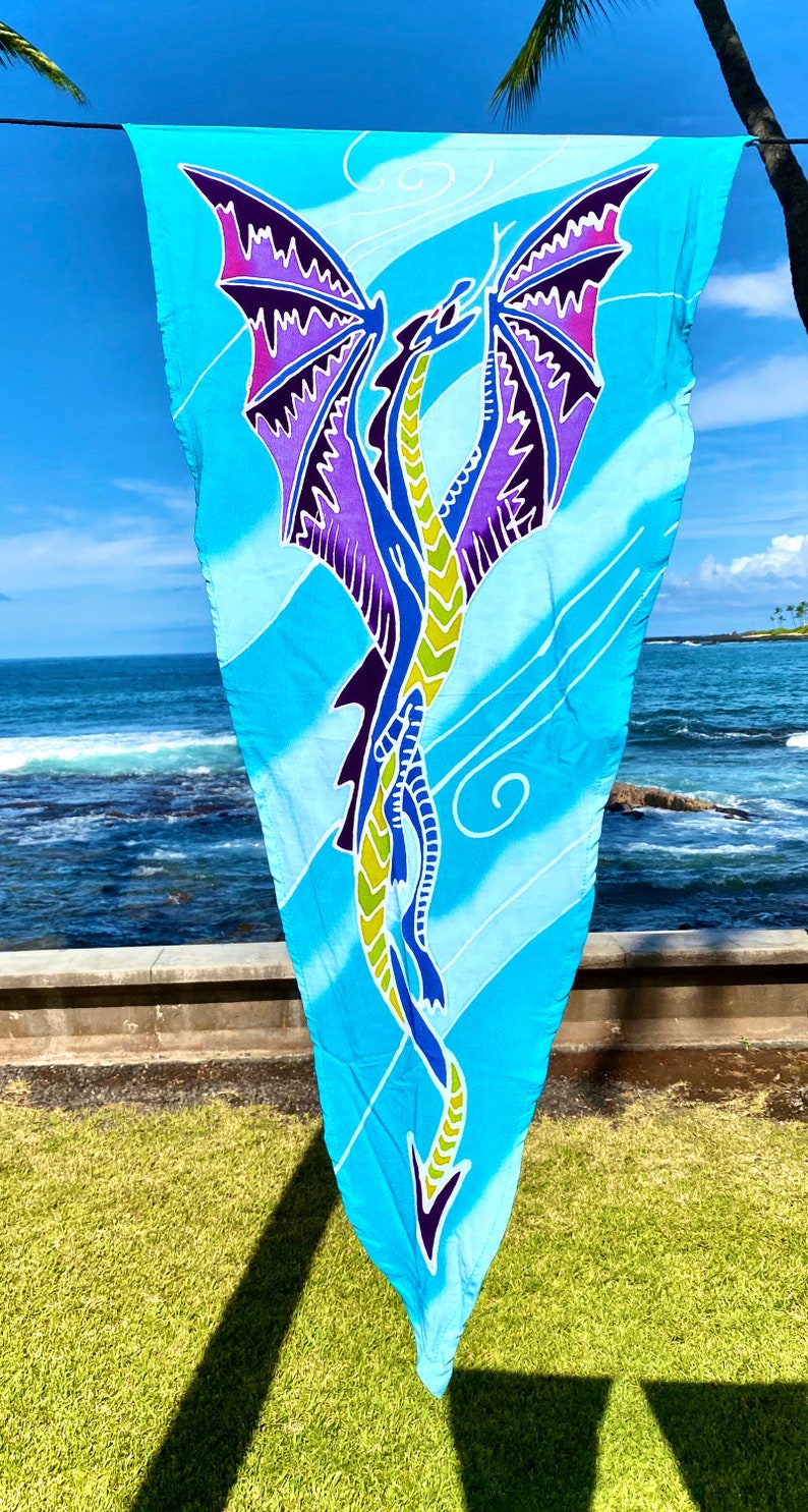 Dragon Prayer Flag Spirit of the Elements Designed & Created | Etsy