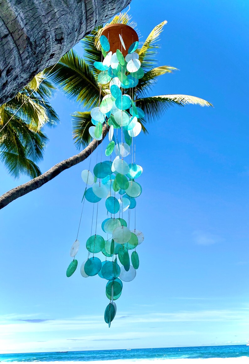 Capiz Shell Wind Chime Ocean Nautical Decor. Natural Ocean | Etsy