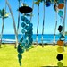 Capiz Shell Wind Chime Ocean Nautical Decor. Sea Blue Beach Cascade ...