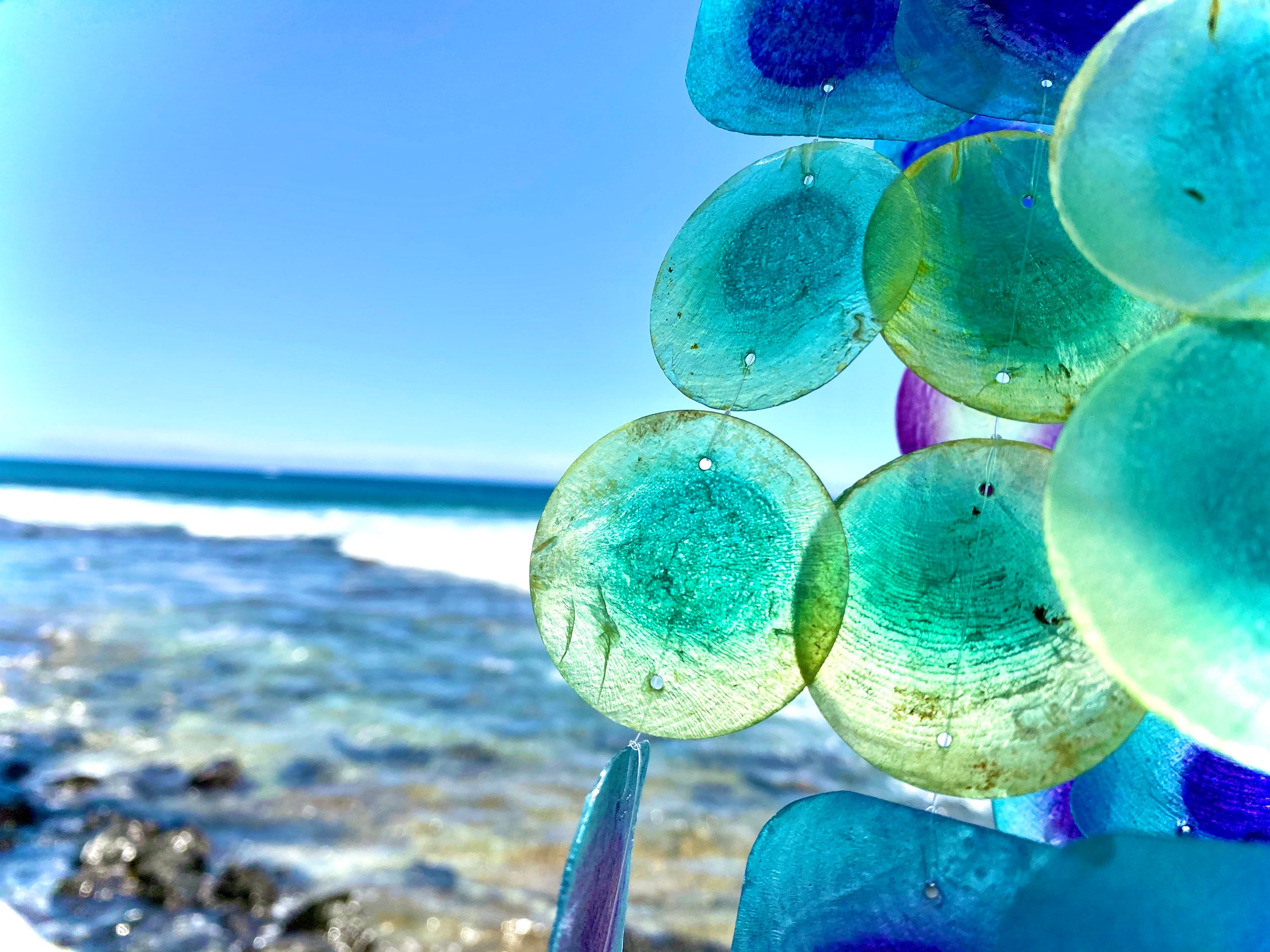 Capiz Shell Wind Chime Ocean Nautical Decor. Soothing Stream Sound of ...