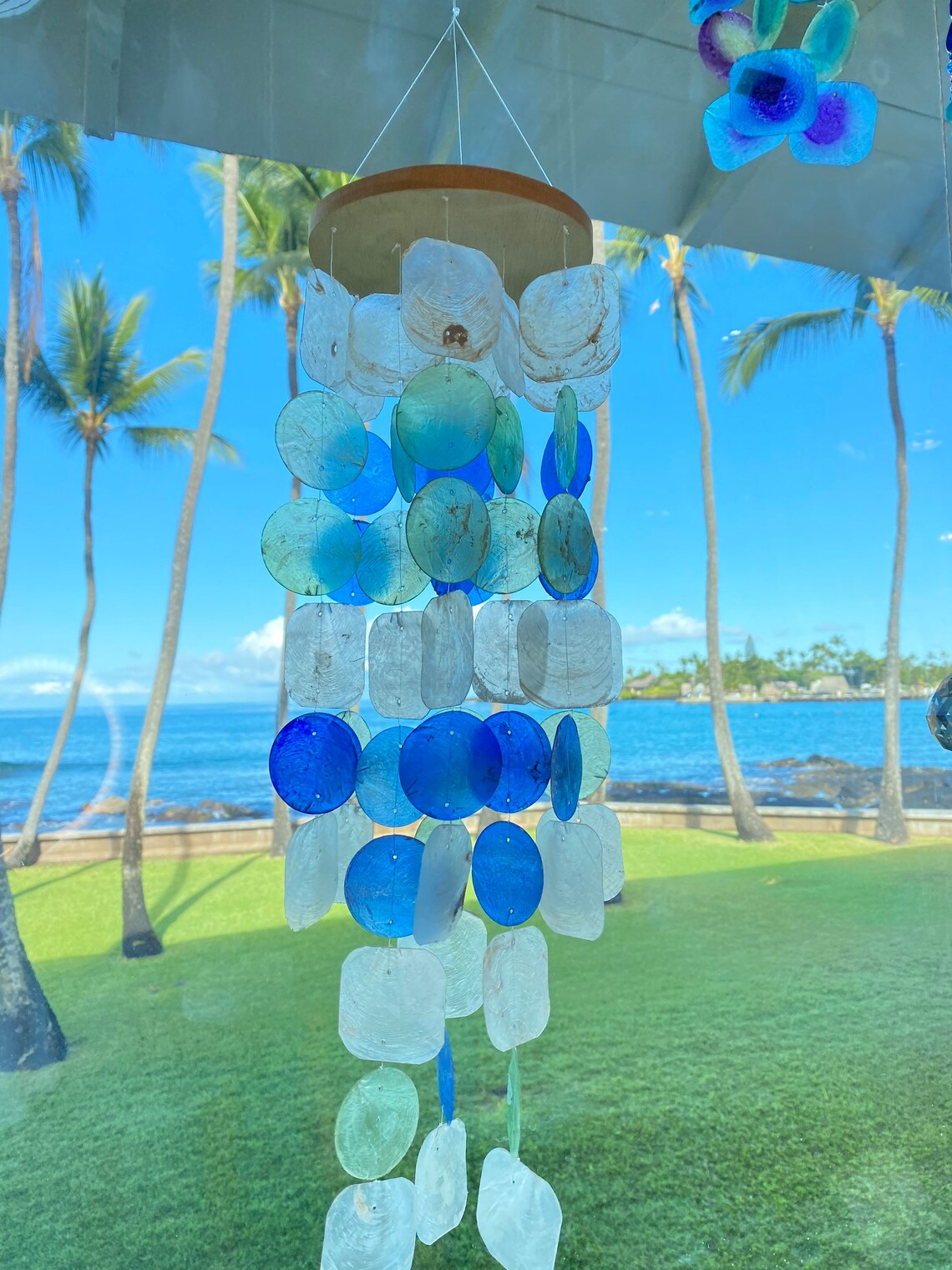 Capiz Shell Wind Chimes Ocean Nautical Decor. Sound of | Etsy