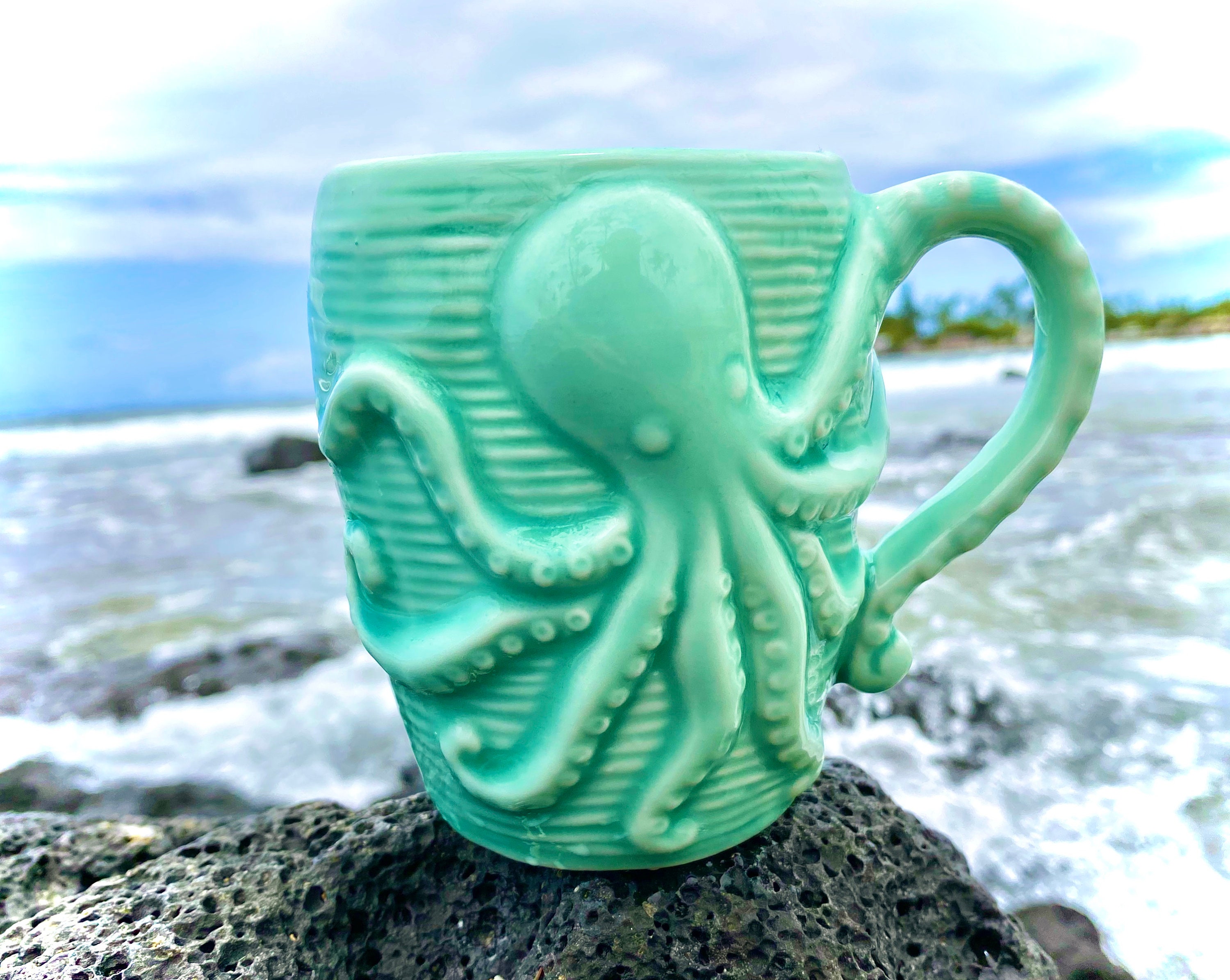 Mini Octopus Mug & Plate. Marine Nautical Home Table Decor. | Etsy