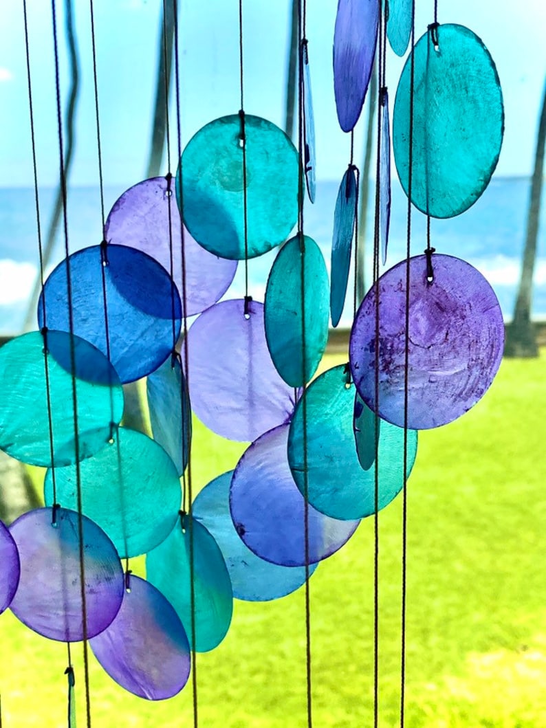Capiz Shell Wind Chime Ocean Nautical Decor. Mermaid Rainbow - Etsy Canada