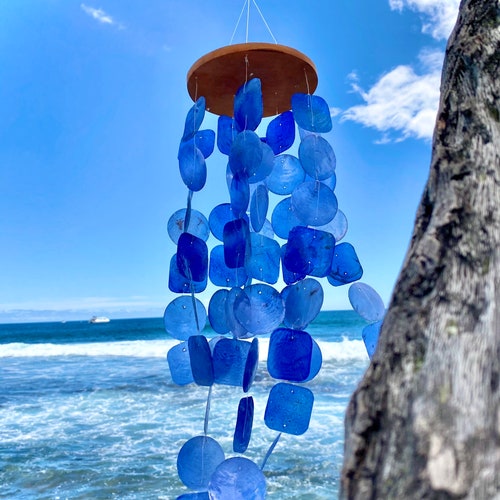 Capiz Shell Wind Chimes Ocean Nautical Decor. Sound of - Etsy