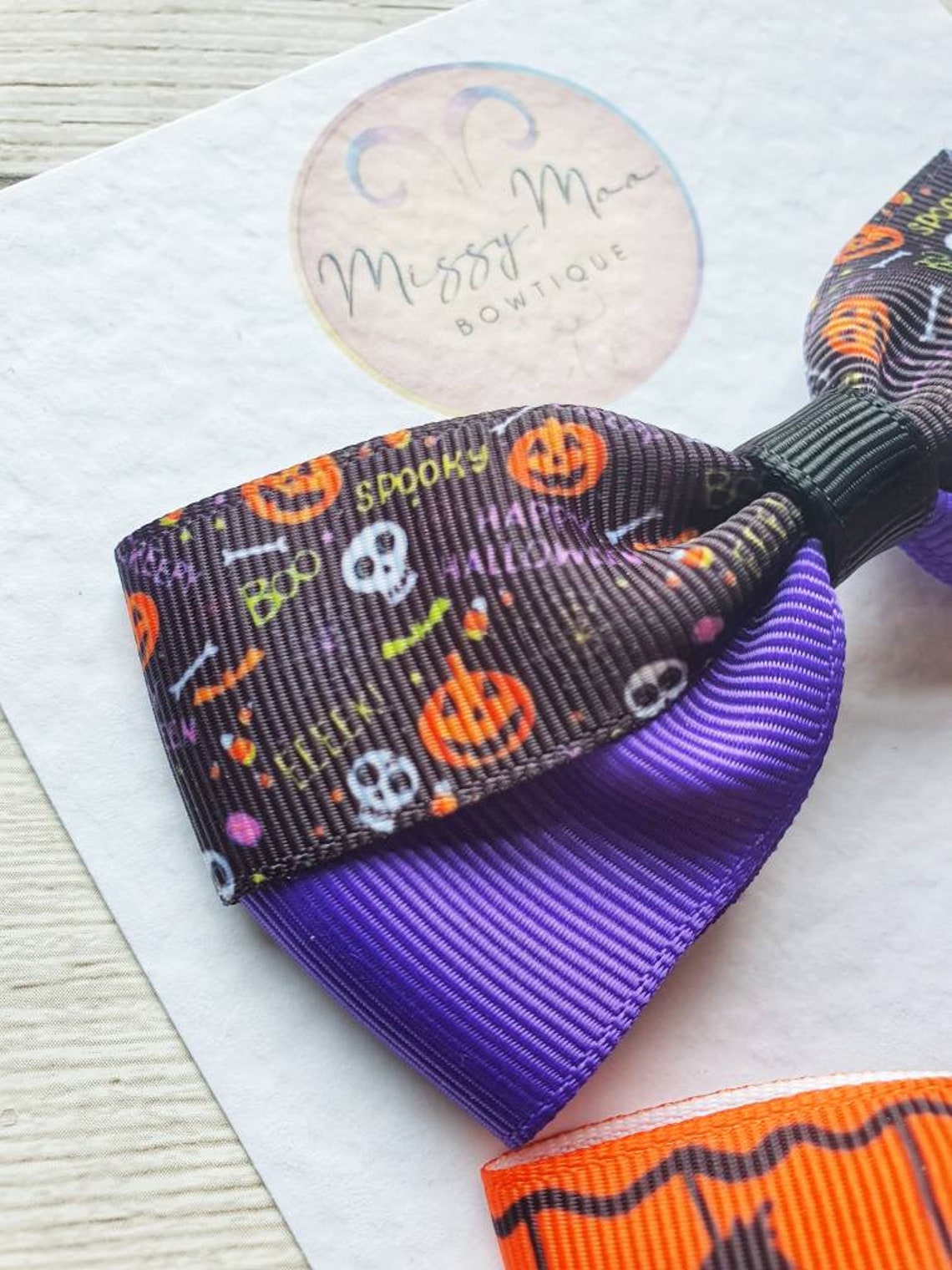 Halloween Hair Bow Pinch Bow Spider Hair Bow Spooky Hair - Etsy UK