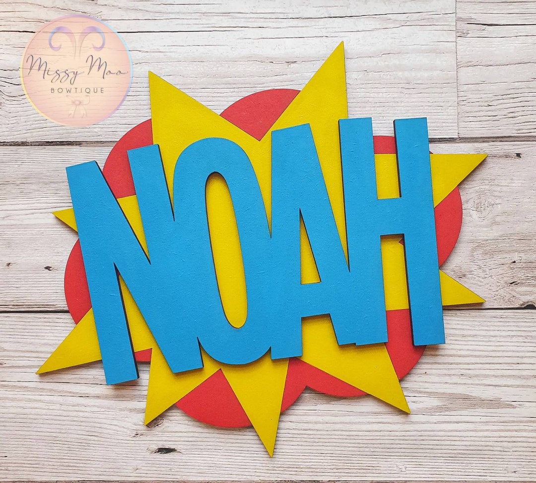 Comic Book Sign, Comic Book Plaque, Superhero Sign, Superhero Plaque ...